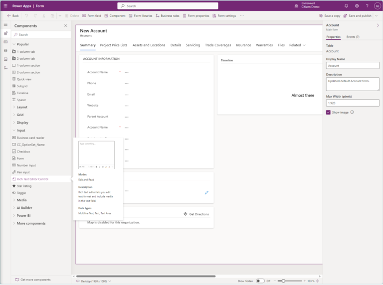 Solved Configure The Rich Text Editor Control In Power Apps Microsoft Dynamics 365 Citizen