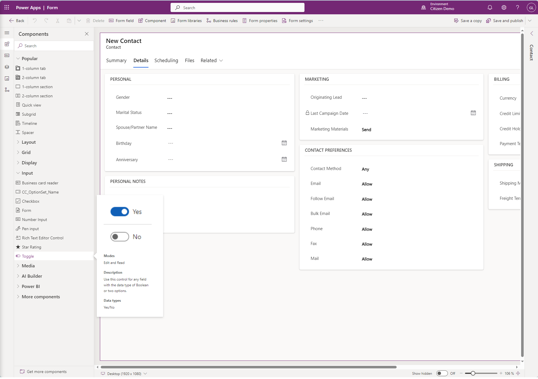 Solved: Configure the Toggle Control in Power Apps | Microsoft Dynamics 365 - Citizen Developer