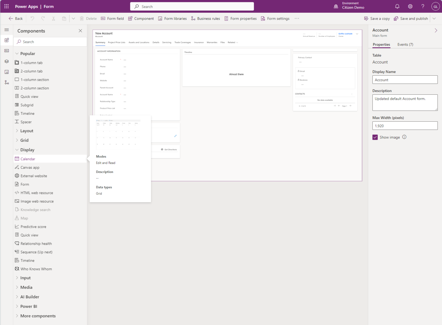 Solved: Configure the Calendar Control in Power Apps | Microsoft Dynamics 365 - Citizen Developer