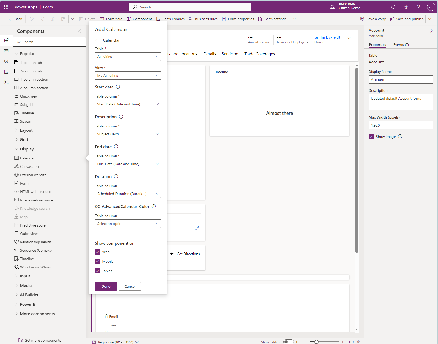 Solved: Configure the Calendar Control in Power Apps | Microsoft ...