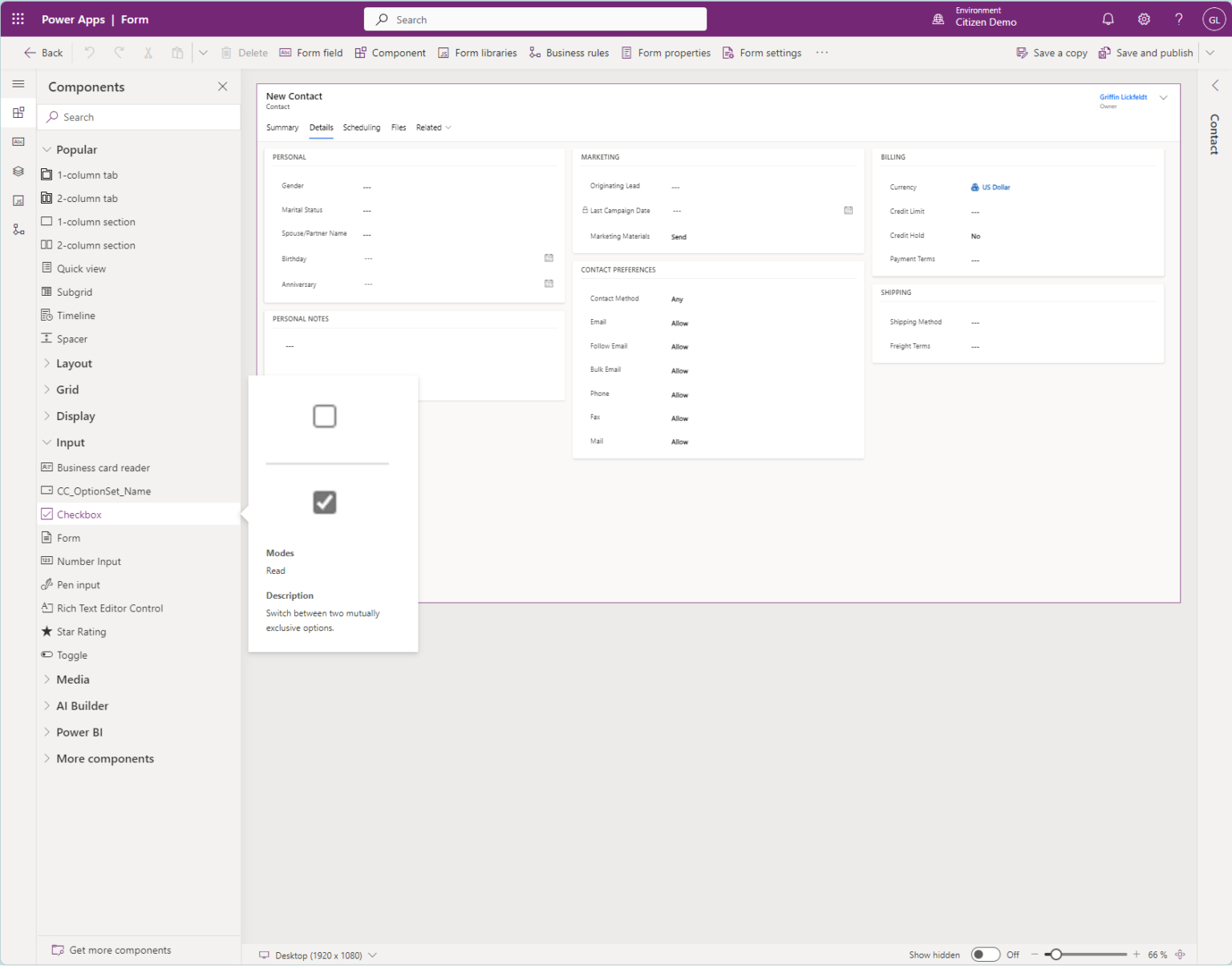 Solved Configure The Checkbox Control In Power Apps Microsoft 9864