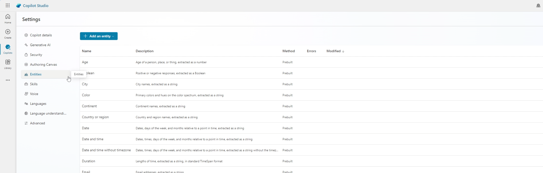 How to Create Entities in Microsoft Copilot Studio | Step-by-Step Guide - Citizen Developer
